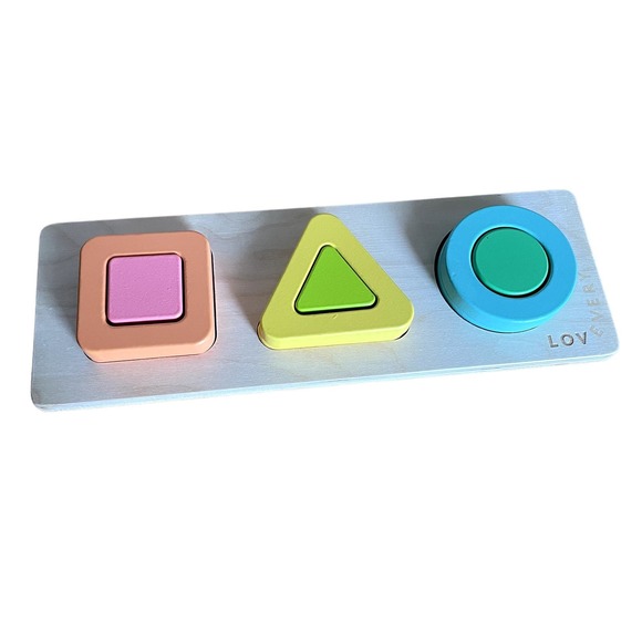 lovevery | Toys | Lovevery Realist Geo Shapes Wooden Puzzle Montessori ...